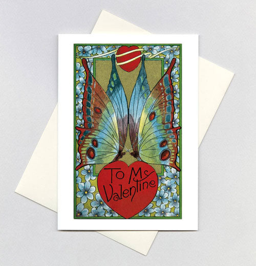 Valentine Heart with Butterfly Wings - Valentine's Day Card – Little ...