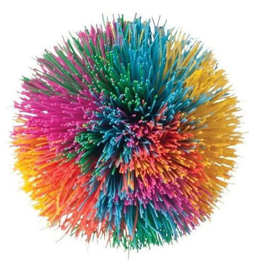 Toysmith Rainbow Pom Ball – Little Red Hen