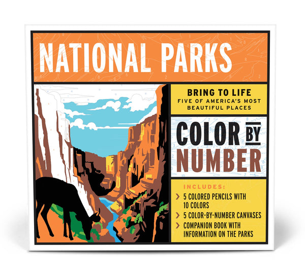 National Parks Color by Number Kit – Little Red Hen