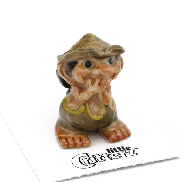 Giggles Troll With Hat Porcelain Miniature – Little Red Hen