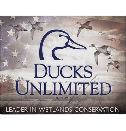 Ducks Unlimited Flag Tin Sign – Little Red Hen