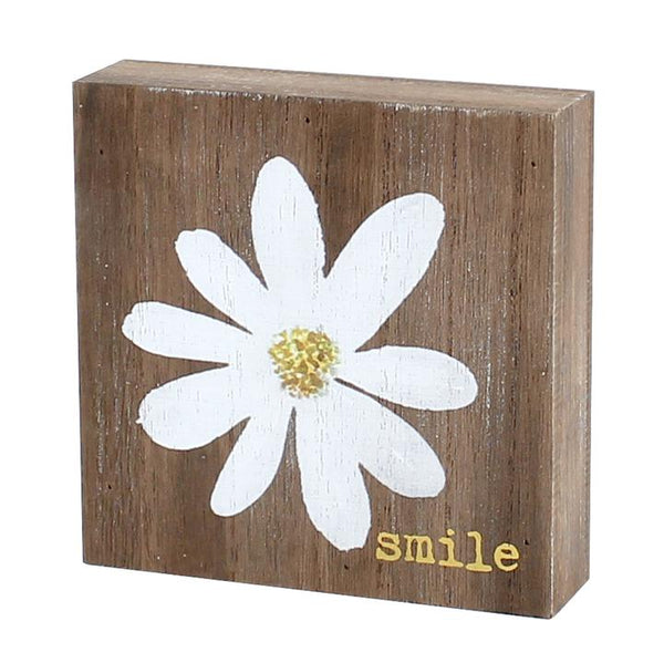 "Smile" Block Sign – Little Red Hen