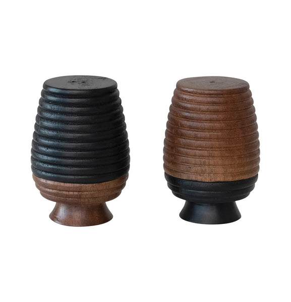 Mango Wood Salt And Pepper Shakers – Little Red Hen